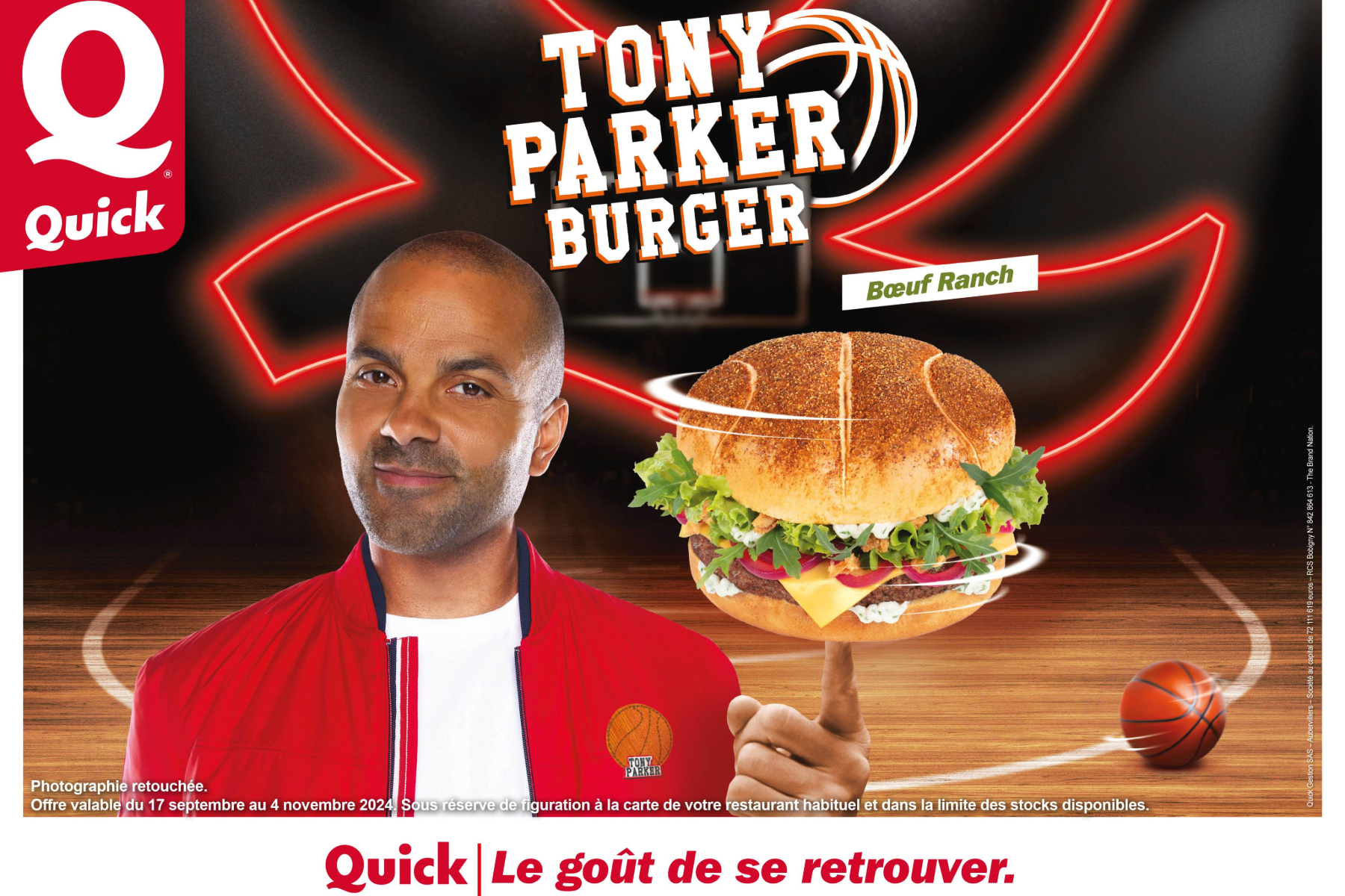 Triplé de Tony Parker chez Quick
