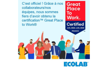 Ecolab reçoit la certification Great Place to Work® dans plusieurs pays ...